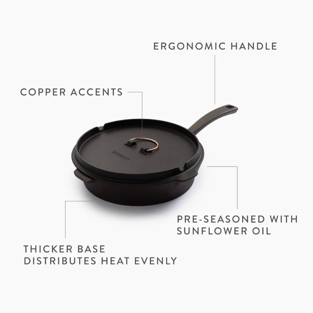 Barebones Australia 12" All in One Cast Iron Skillet - Barebones Australia